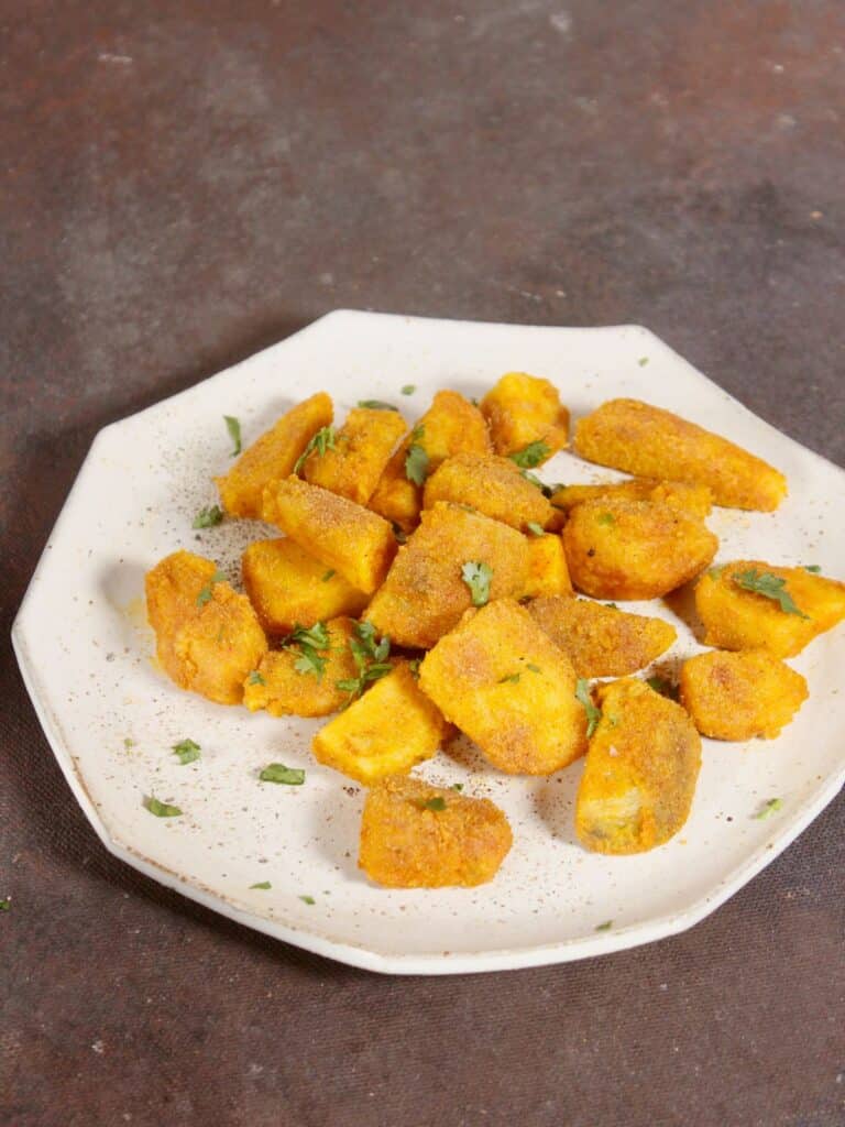 Pan Roasted Crispy Yam - My Dainty Soul Curry