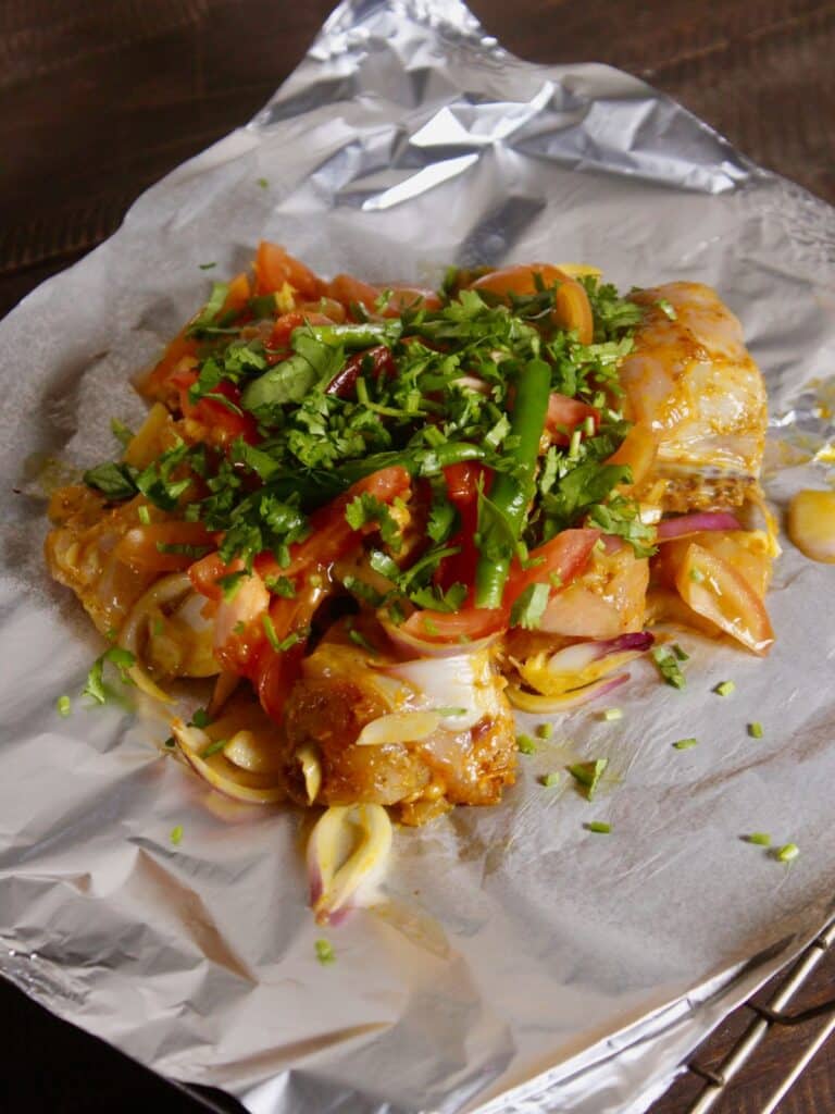 Steamed Chicken in Aluminium Foil - My Dainty Soul Curry