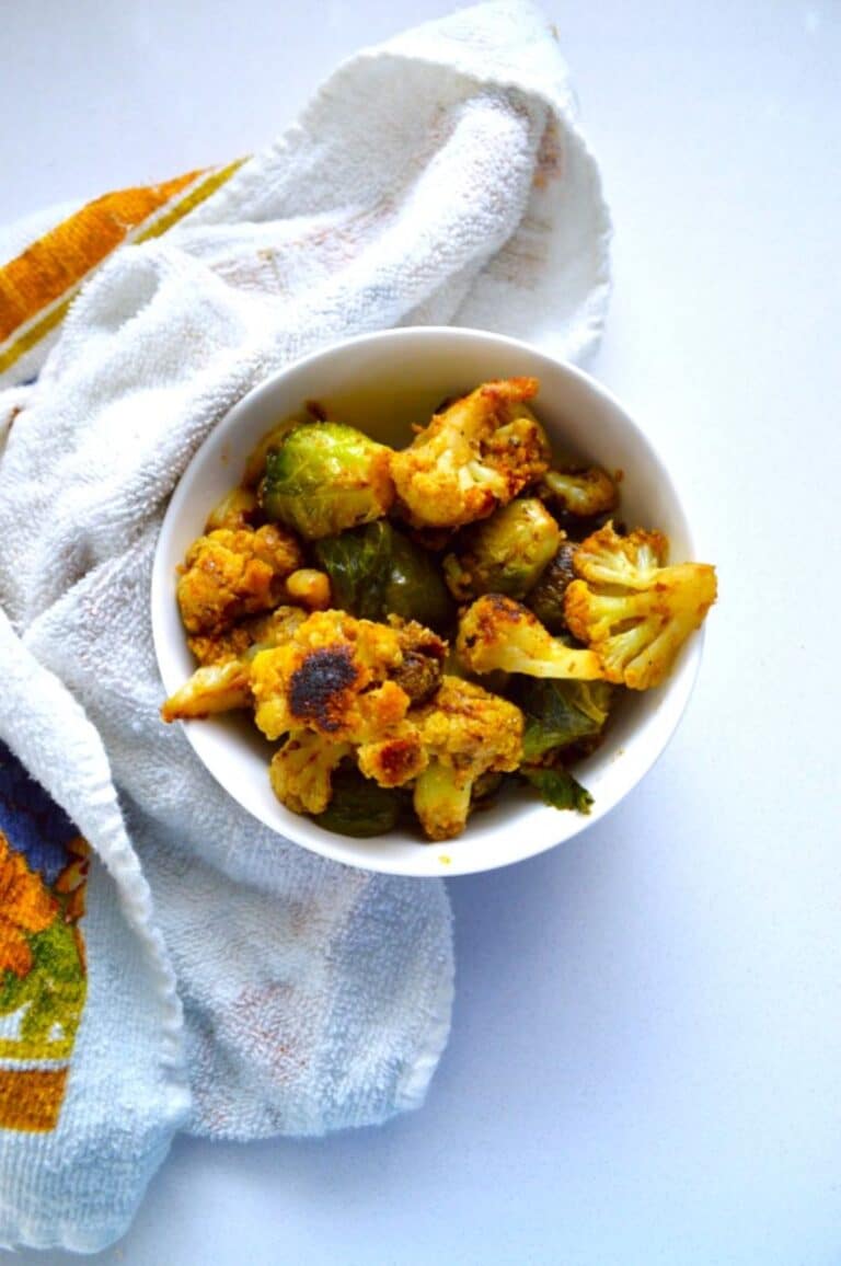 Brussels Sprouts Gobi Sabzi Recipe - My Dainty Soul Curry