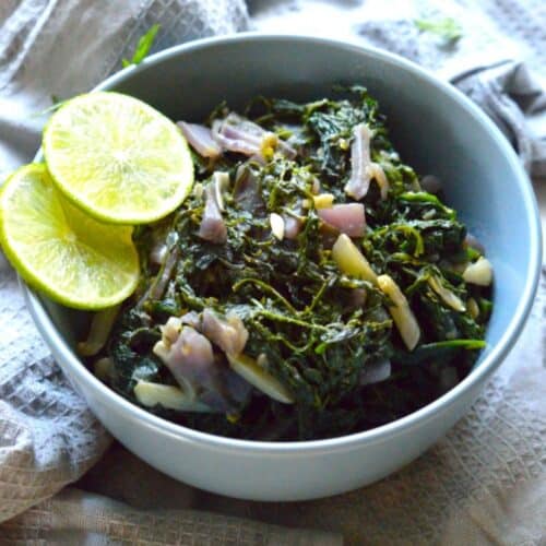 Carrot Greens Sabzi Recipe - My Dainty Soul Curry