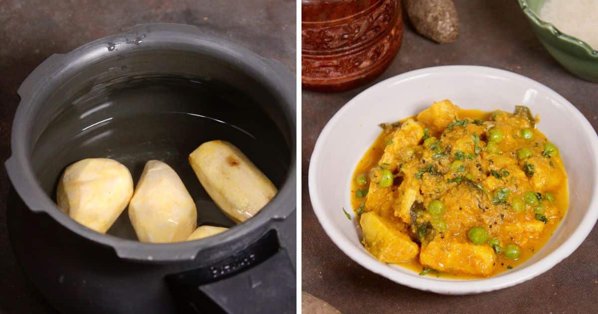 Yam Curry with Green Peas - My Dainty Soul Curry