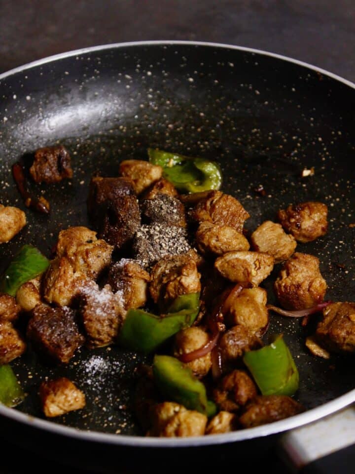 Soya Chunks Pepper Fry - My Dainty Soul Curry