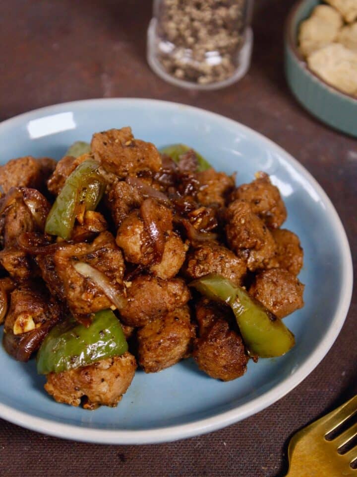 Soya Chunks Pepper Fry - My Dainty Soul Curry