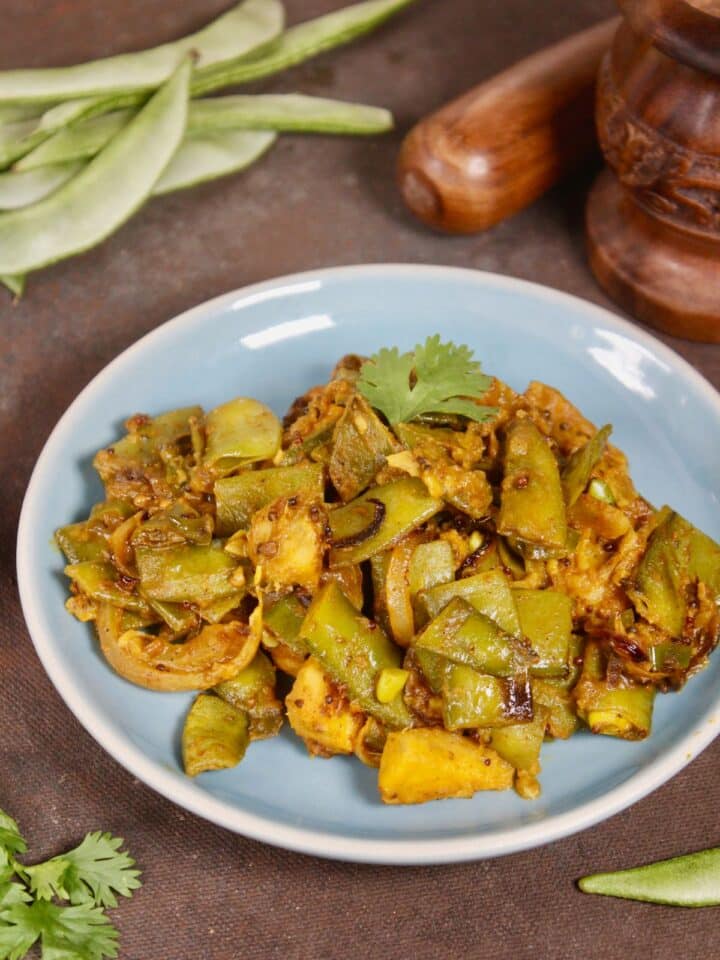 Spicy Broad Beans Yam Fry - My Dainty Soul Curry