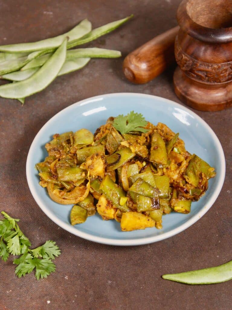 Spicy Broad Beans Yam Fry - My Dainty Soul Curry