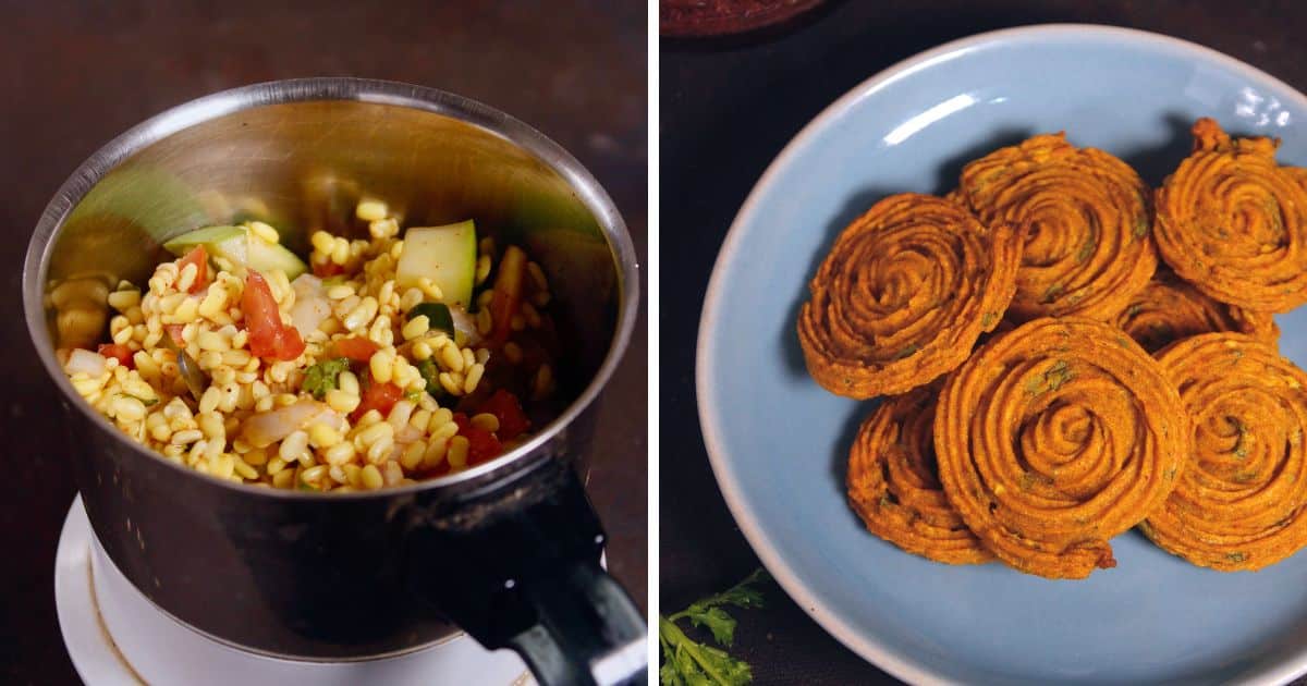 Baked Lentil Whole Wheat Chaklis - My Dainty Soul Curry