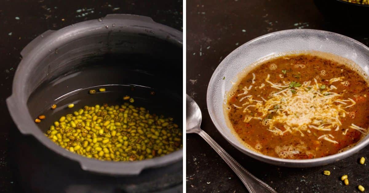 Italian Green Gram Soup - My Dainty Soul Curry