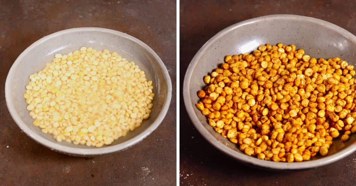 Spicy and Crispy Chana Dal Namkeen - My Dainty Soul Curry