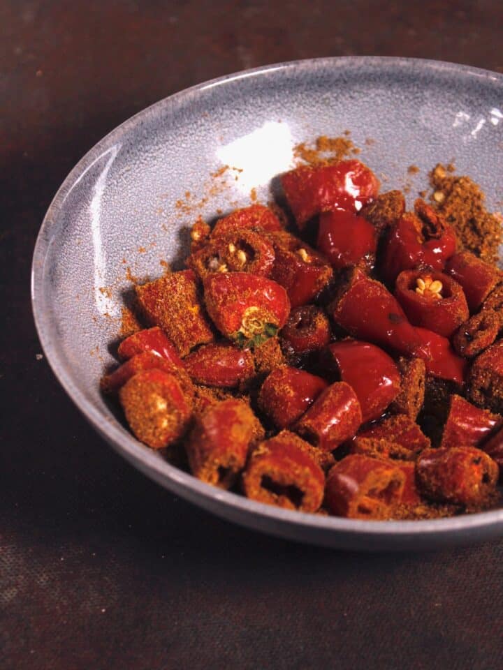 Instant Red Chili Pickle - My Dainty Soul Curry