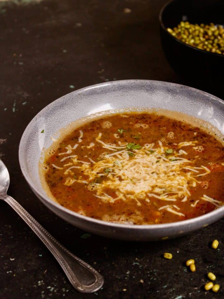 Italian Green Gram Soup - My Dainty Soul Curry