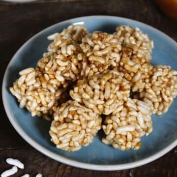 Caramel Puffed Rice Balls - My Dainty Soul Curry