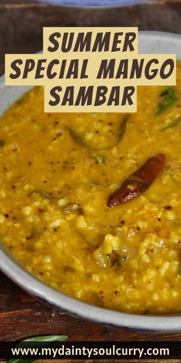Mango Sambar - My Dainty Soul Curry