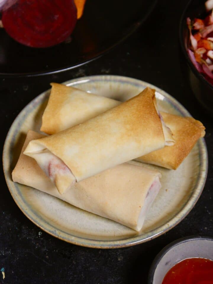 Air Fried Vegetable Rolls - My Dainty Soul Curry