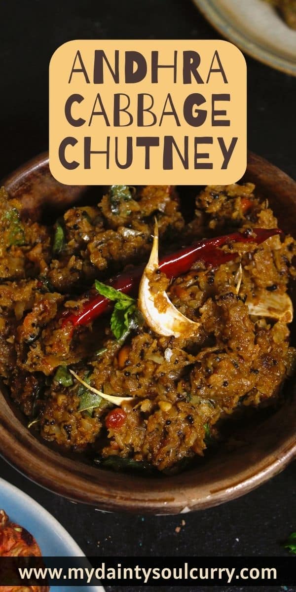 Andhra Cabbage Chutney - My Dainty Soul Curry