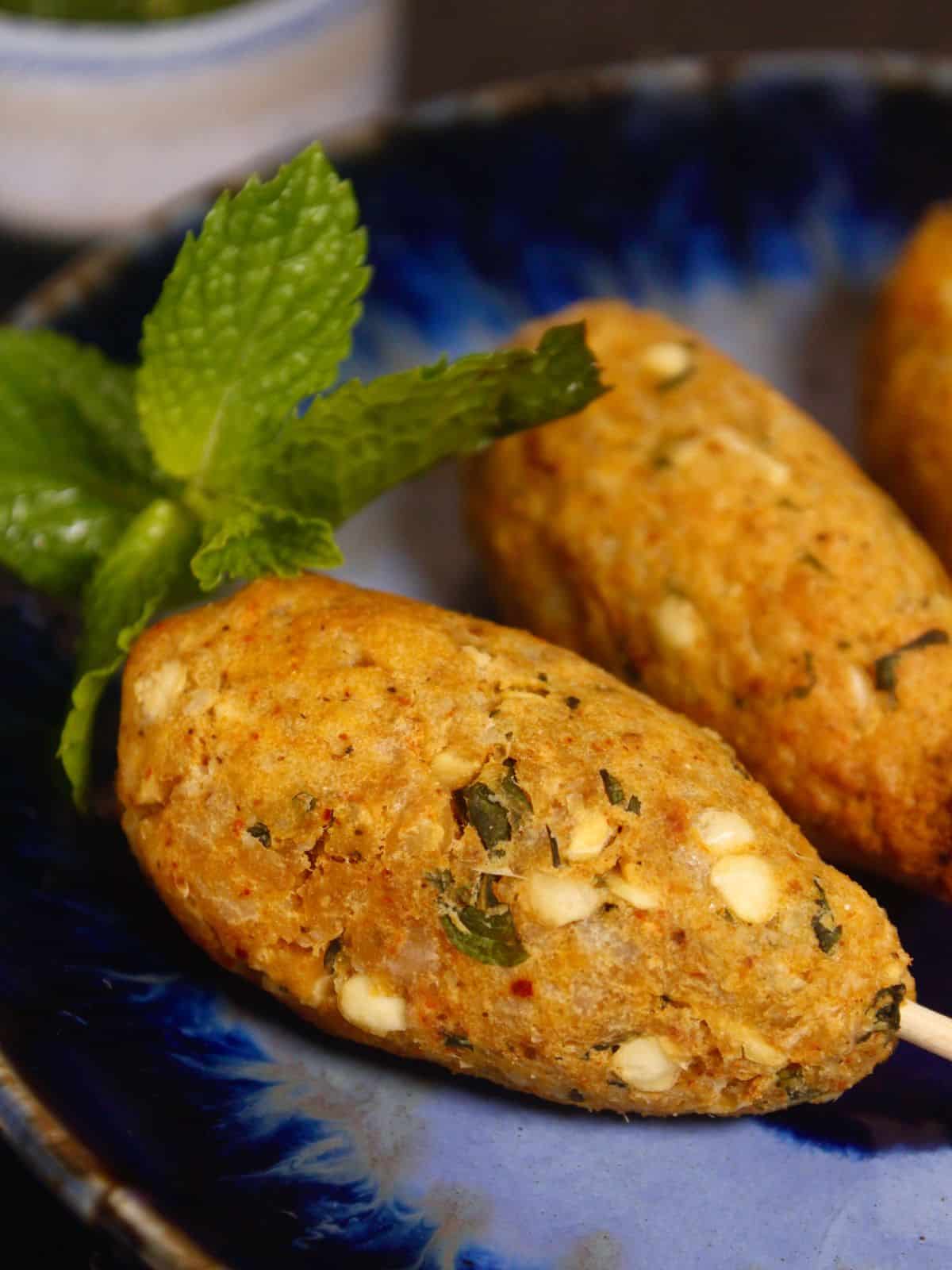 Air Fried Mint and Masoor Tikkis - My Dainty Soul Curry