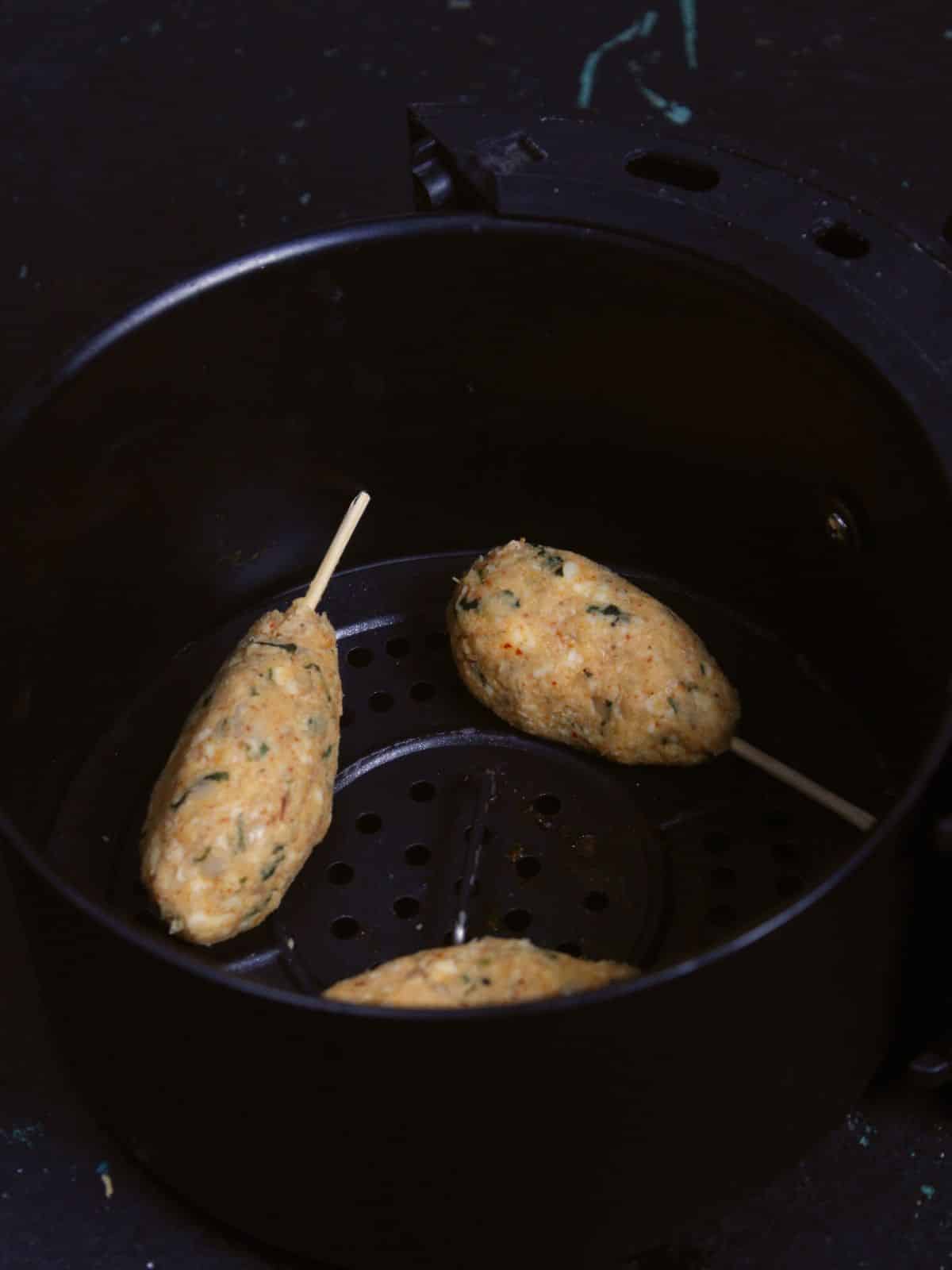 Air Fried Mint and Masoor Tikkis - My Dainty Soul Curry