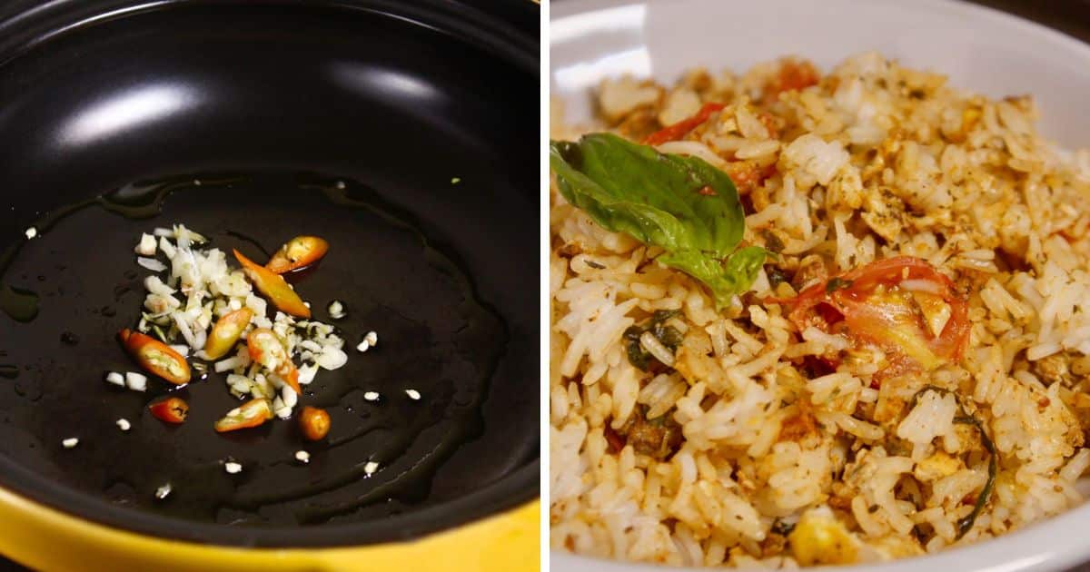 Thai Spicy Egg Fried Rice - My Dainty Soul Curry