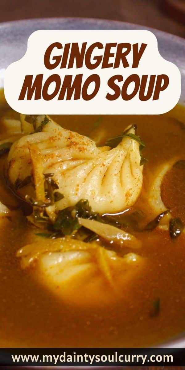 Gingery Momo Soup - My Dainty Soul Curry
