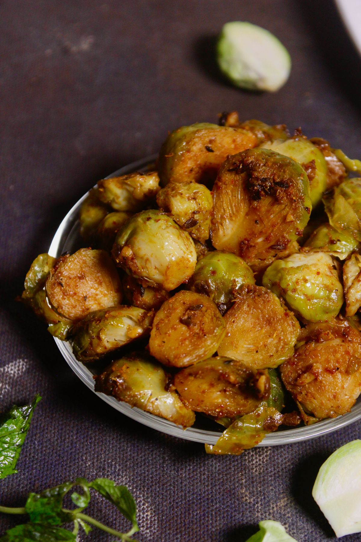 Indian Style Brussels Sprouts - My Dainty Soul Curry