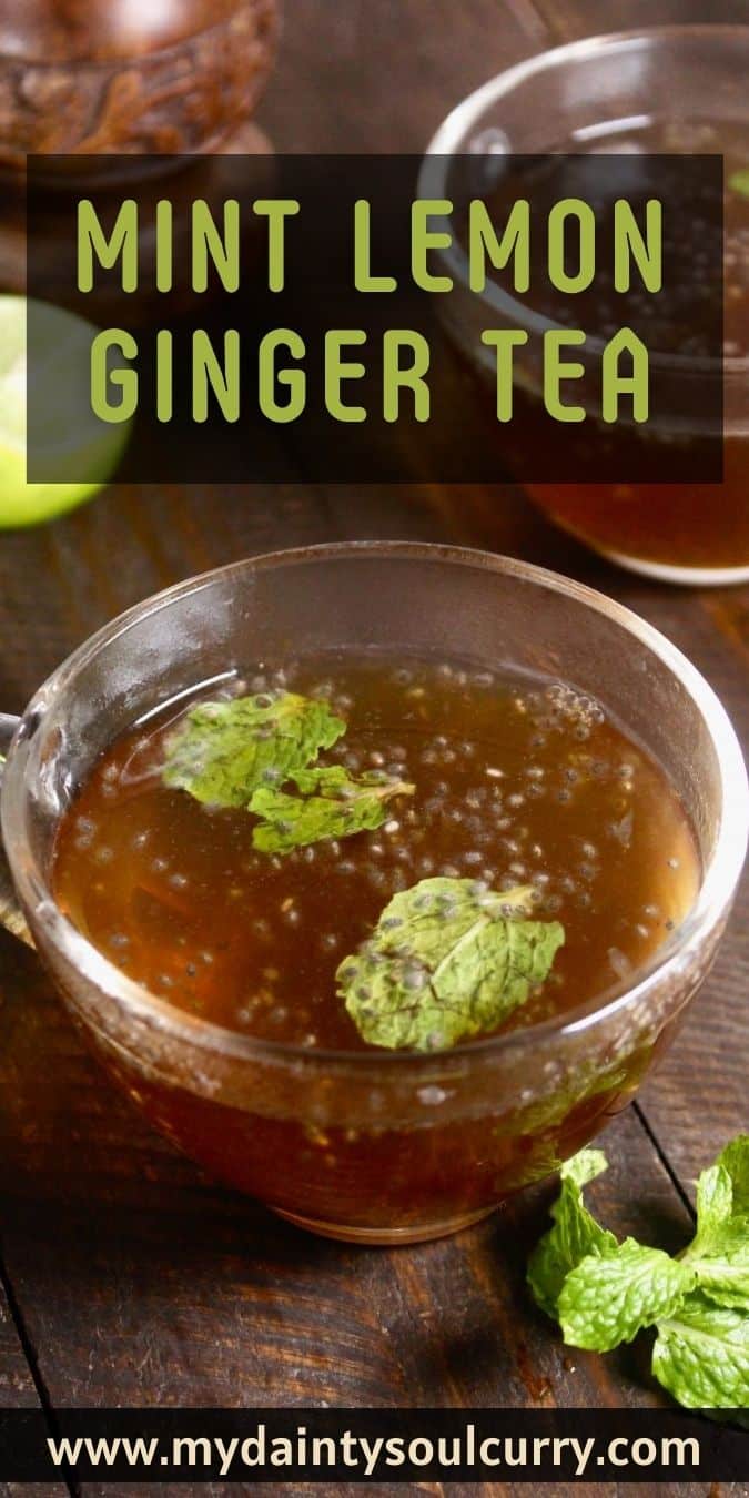 Mint Lemon Ginger Tea - My Dainty Soul Curry