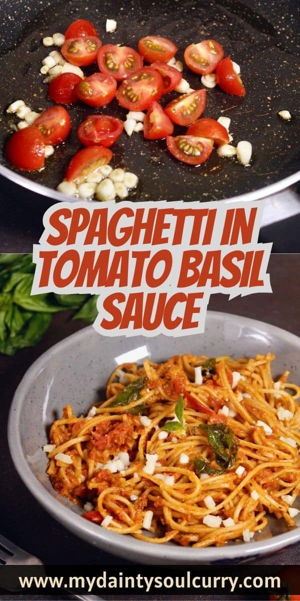 Spaghetti in Tomato Basil Sauce - My Dainty Soul Curry