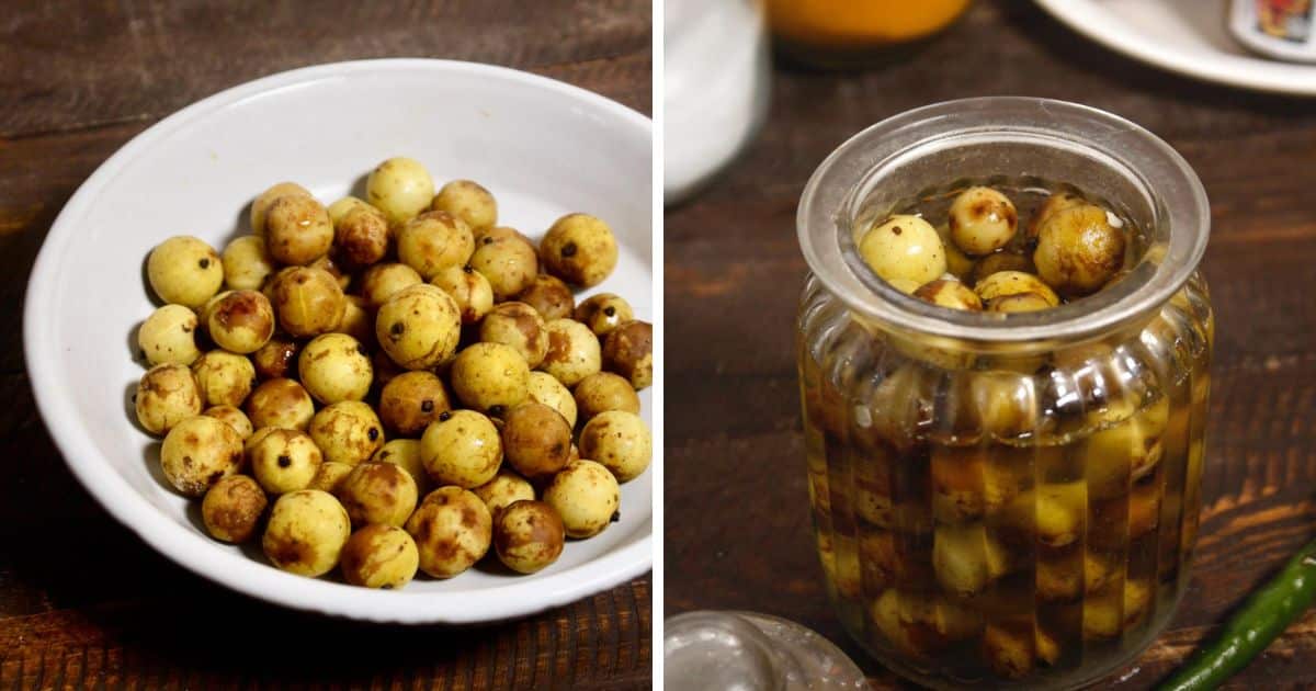 Pickled Gooseberries - My Dainty Soul Curry