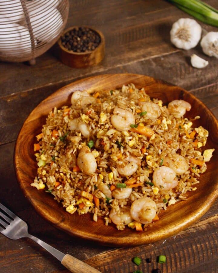Prawn and Egg Fried Rice - My Dainty Soul Curry