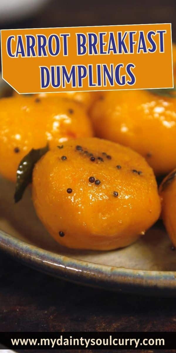 Carrot Breakfast Dumplings - My Dainty Soul Curry