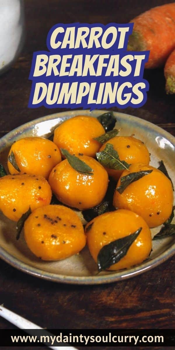 Carrot Breakfast Dumplings - My Dainty Soul Curry